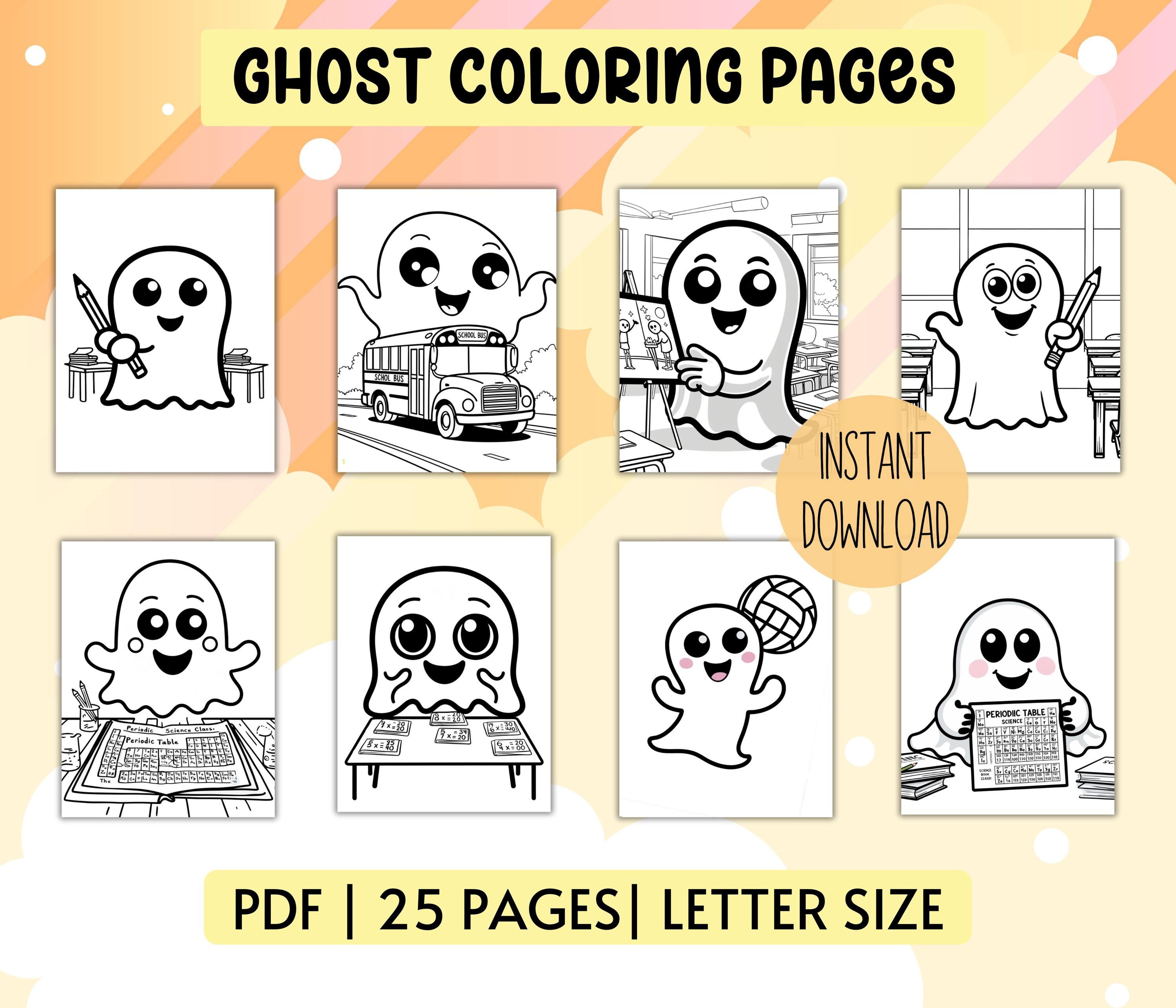 Ghost Coloring Pages, Ghost Coloring Sheet, Fun Coloring Prints ...