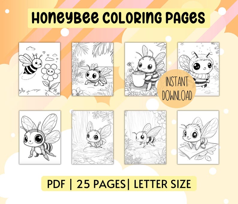 Honeybee Coloring Pages, Bee Coloring Pages Printable, Coloring Sheet ...