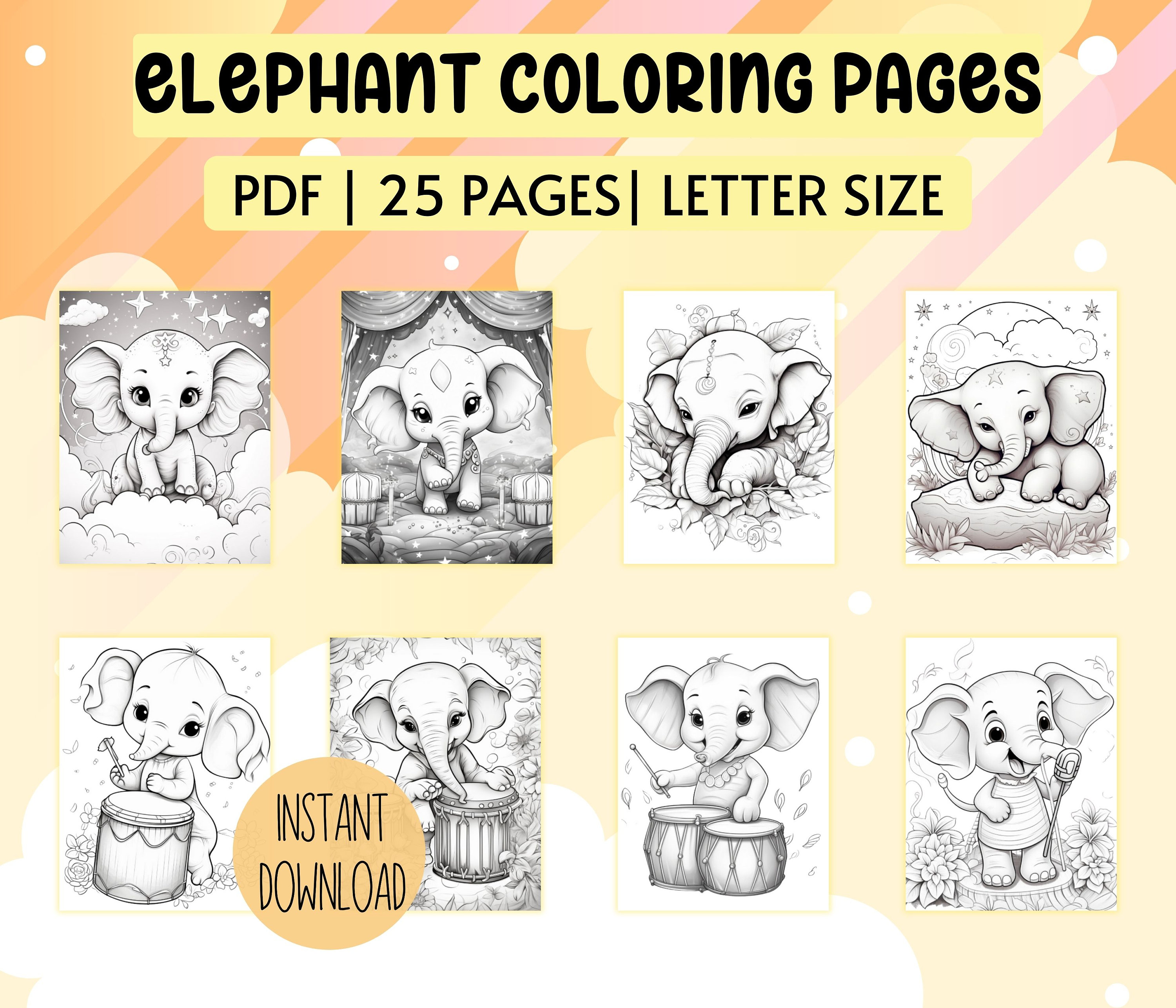 Elephant Coloring Pages, Fun Coloring Prints, Exciting Coloring Pages ...