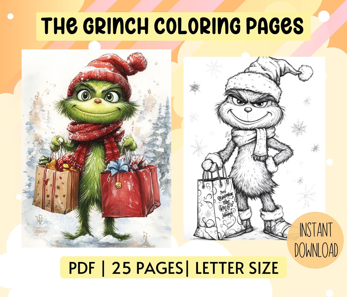 The Grinch Coloring Pages, Christmas Coloring Pages Printable, Coloring ...