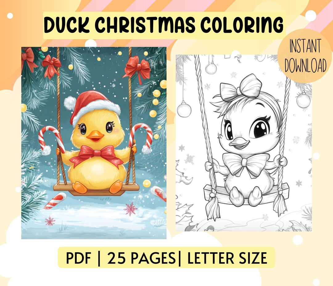 Duck Coloring Pages, Christmas Coloring Pages, Duck Coloring Sheet, Fun ...