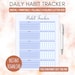 Daily Habit Tracker Digital, Habit Tracker Printable, Fillable PDF ...