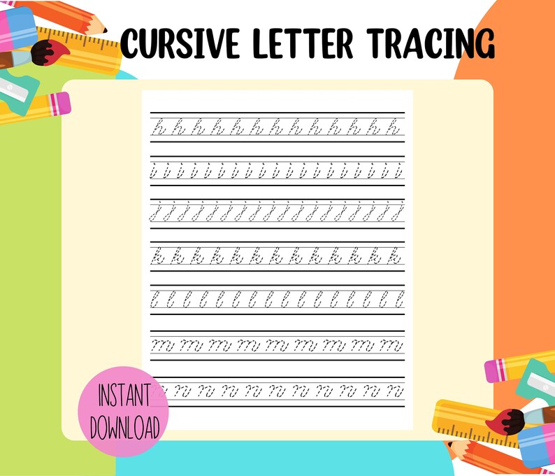 Cursive Letter Tracing, Tracing Letters, Preschool Letter Worksheet ...