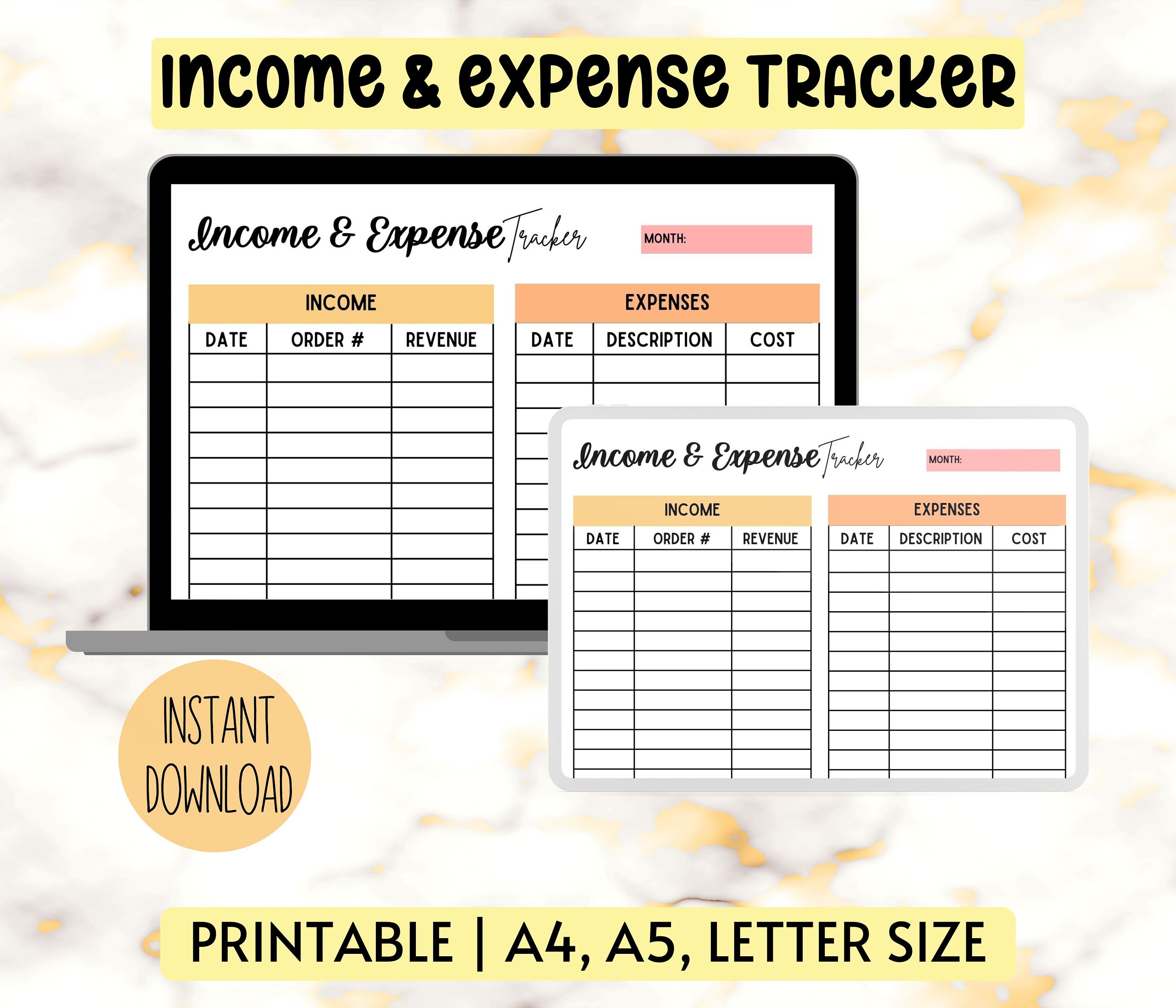 Income & Expense Tracker, Business Expense Tracker, Small Business ...