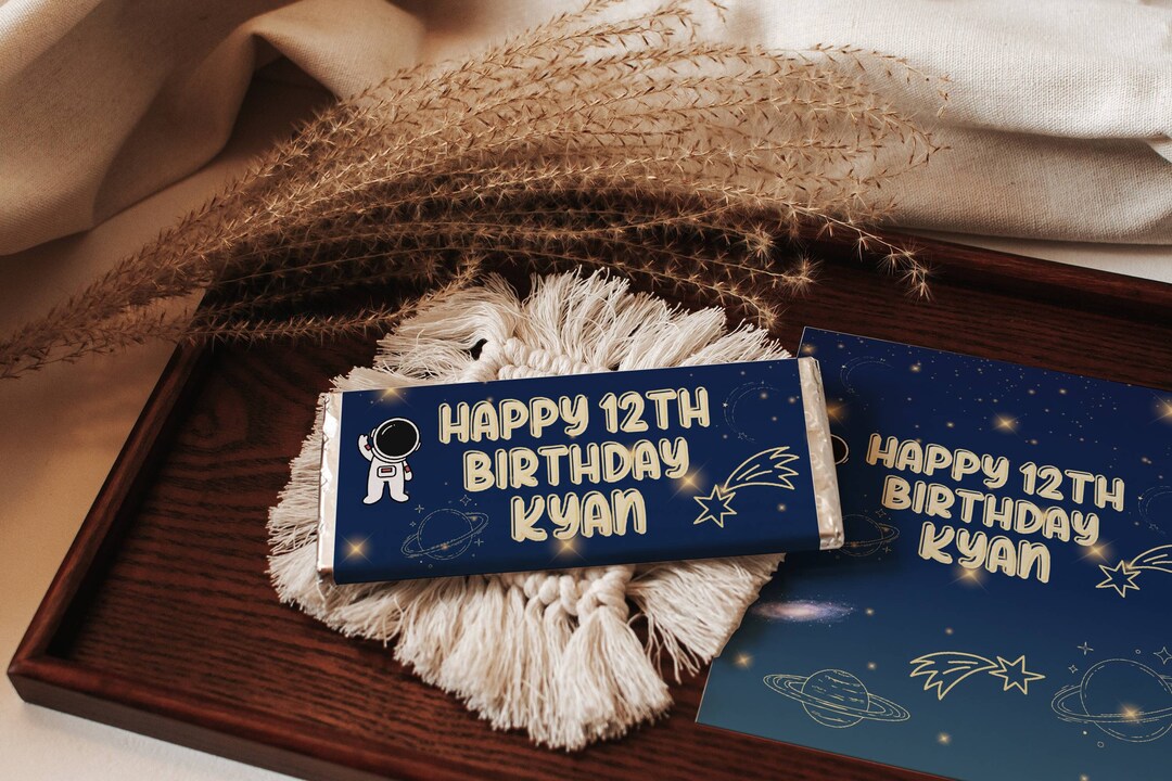 Galaxy Chocolate Bar Wrapper Label, Candy Bar Wrapper, Birthday Candy ...