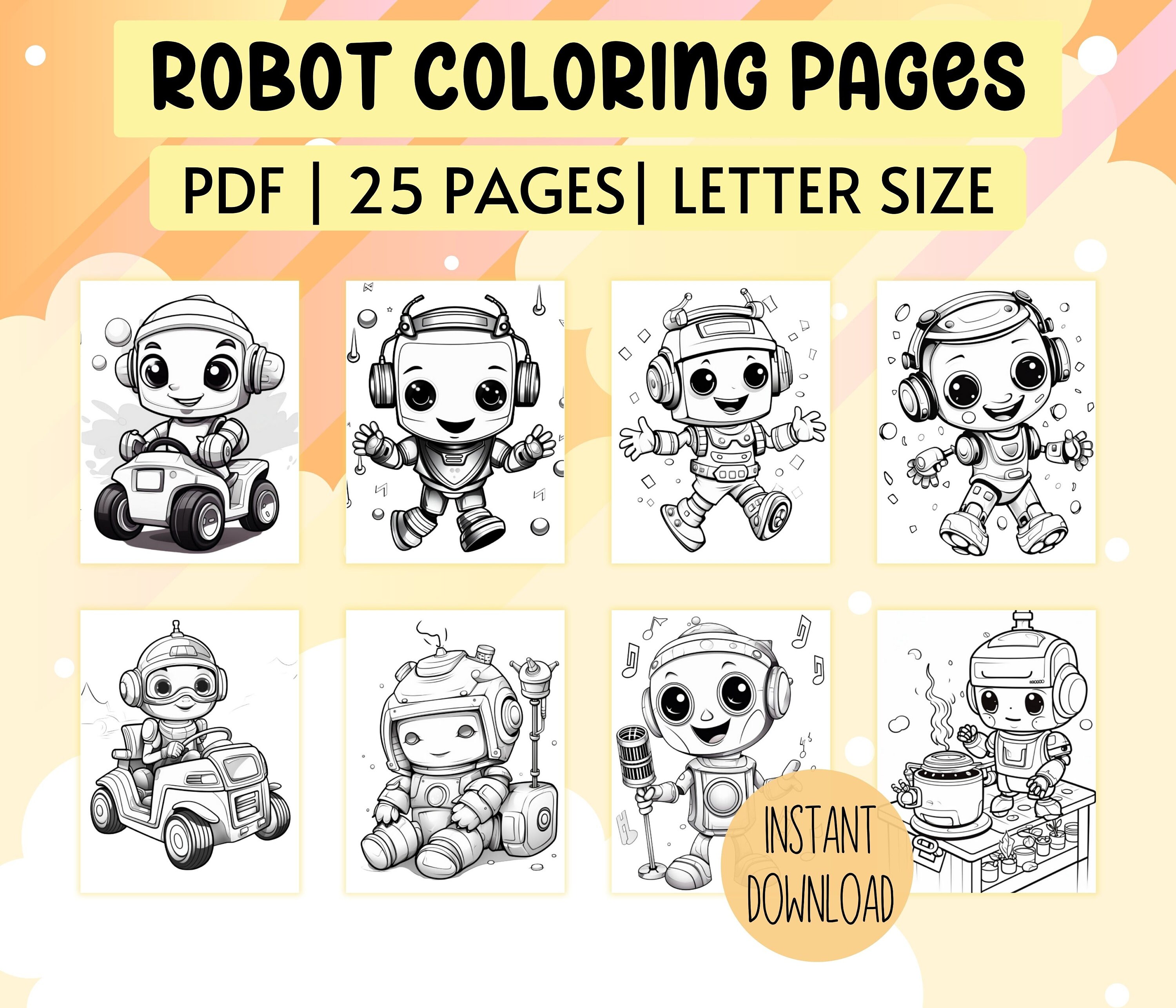 Robot Coloring Pages, Coloring Sheets, Fun Coloring Prints, Exciting ...