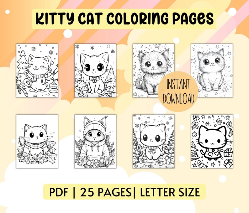 Kitty Cat Coloring Pages, Cat Coloring Sheet, Fun Coloring Prints ...