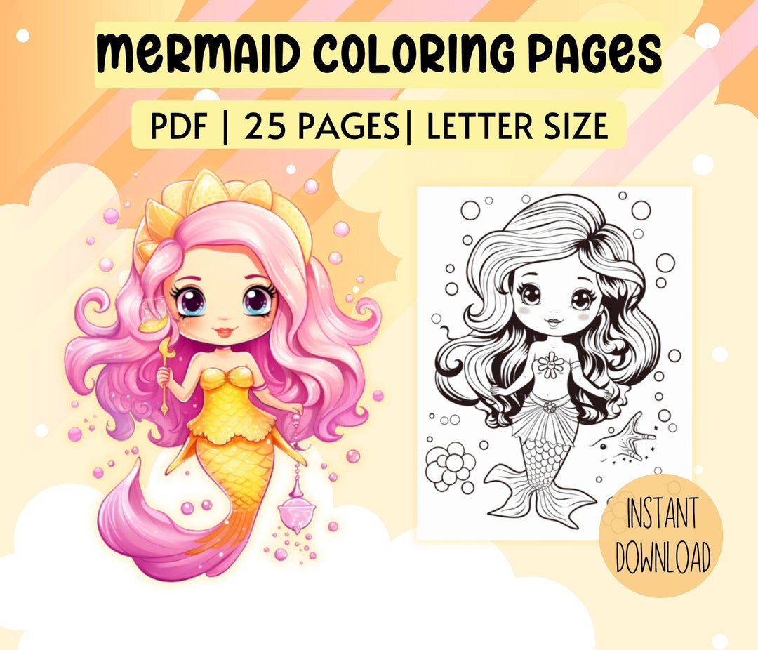 Mermaid Coloring Pages, Coloring Sheets, Fun Coloring Prints, Exciting ...