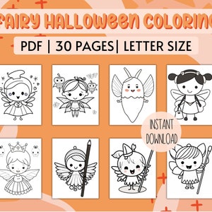 Halloween Coloring Pages for Kids, Fairy Coloring Pages, Halloween ...