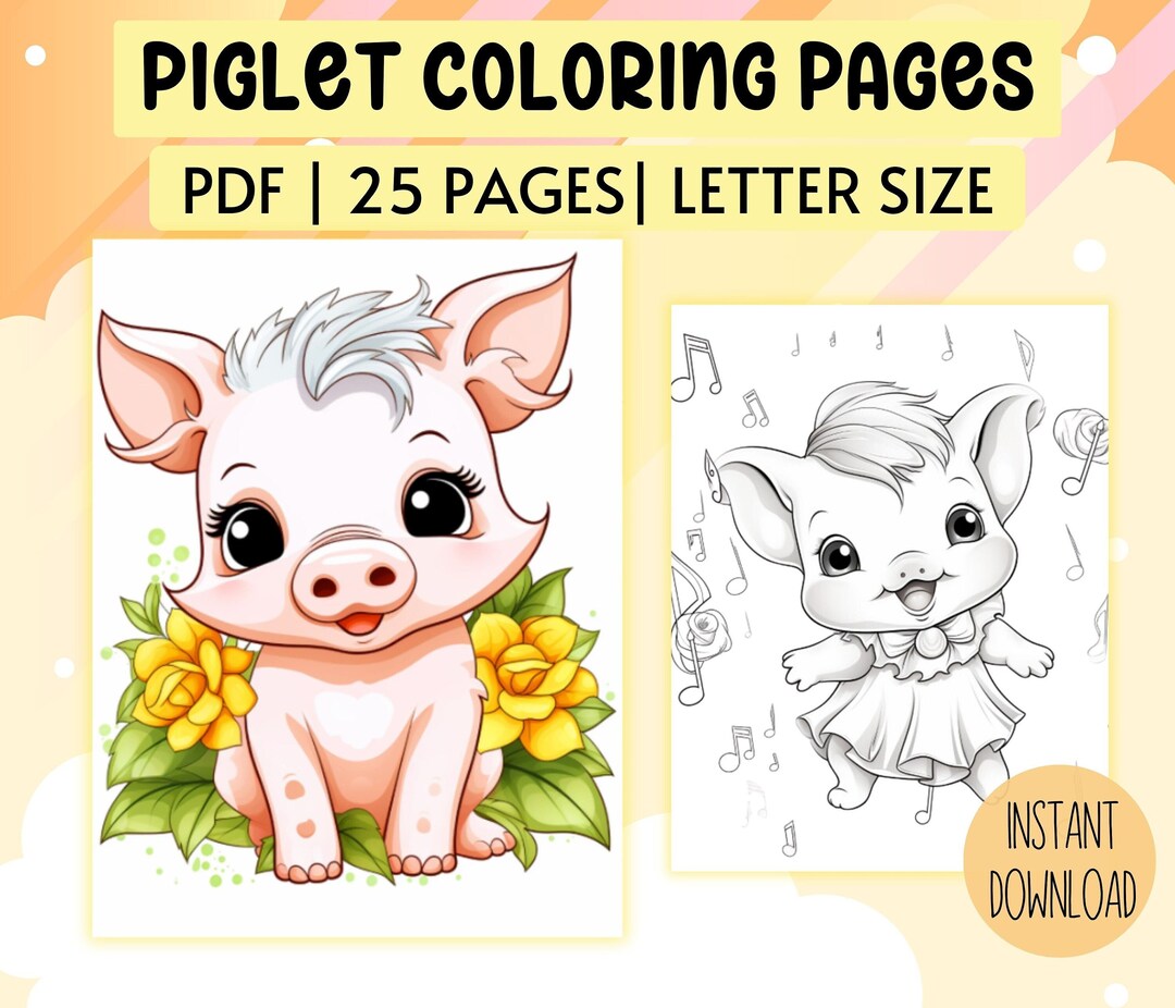 Piglet Coloring Pages, Coloring Sheets, Fun Coloring Prints, Exciting ...