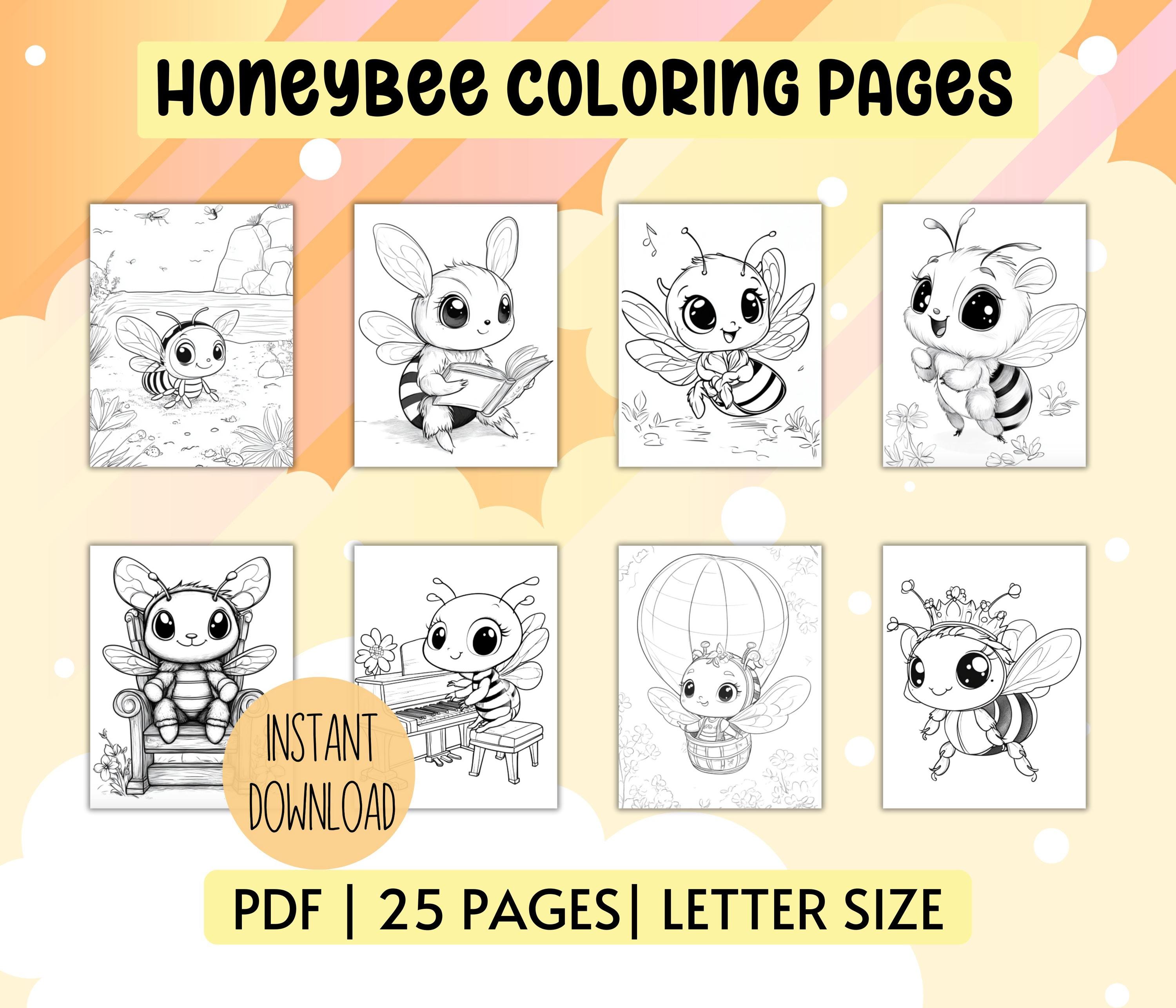 Honeybee Coloring Pages, Bee Coloring Pages Printable, Coloring Sheet ...