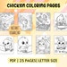 Chicken Coloring Pages, Chicken Coloring Sheet, Fun Coloring Prints ...
