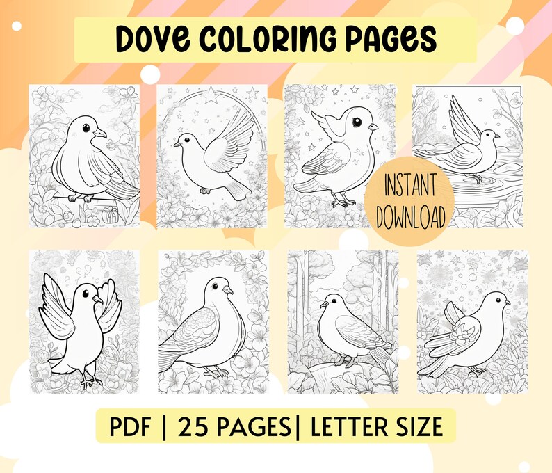 Dove Coloring Pages, Peacock Coloring Sheet, Fun Coloring Prints ...