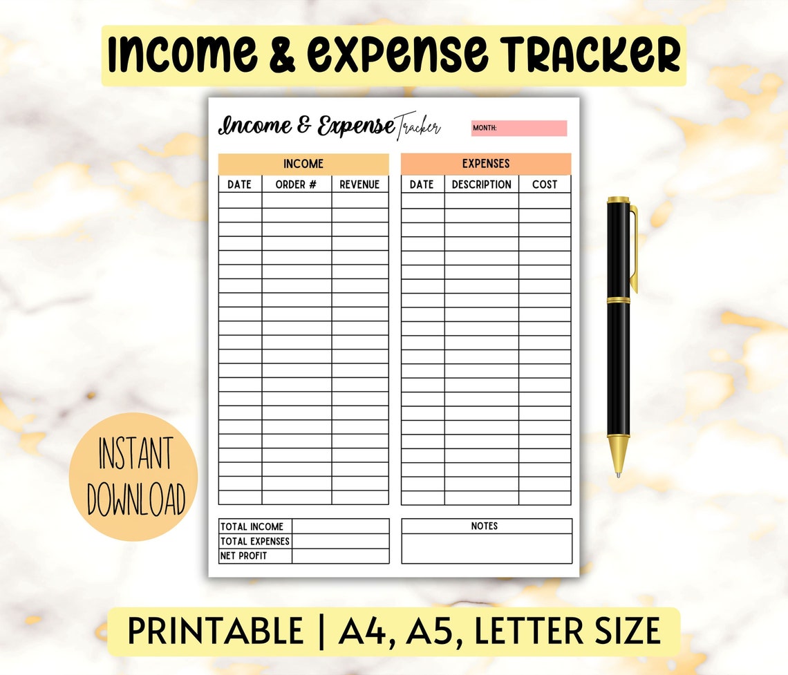 Income & Expense Tracker, Business Expense Tracker, Small Business ...