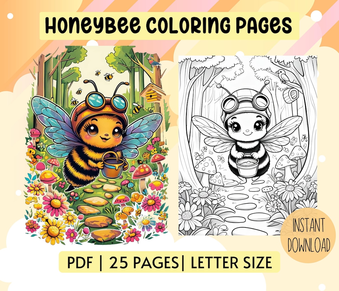 Honeybee Coloring Pages, Bee Coloring Pages Printable, Coloring Sheet ...