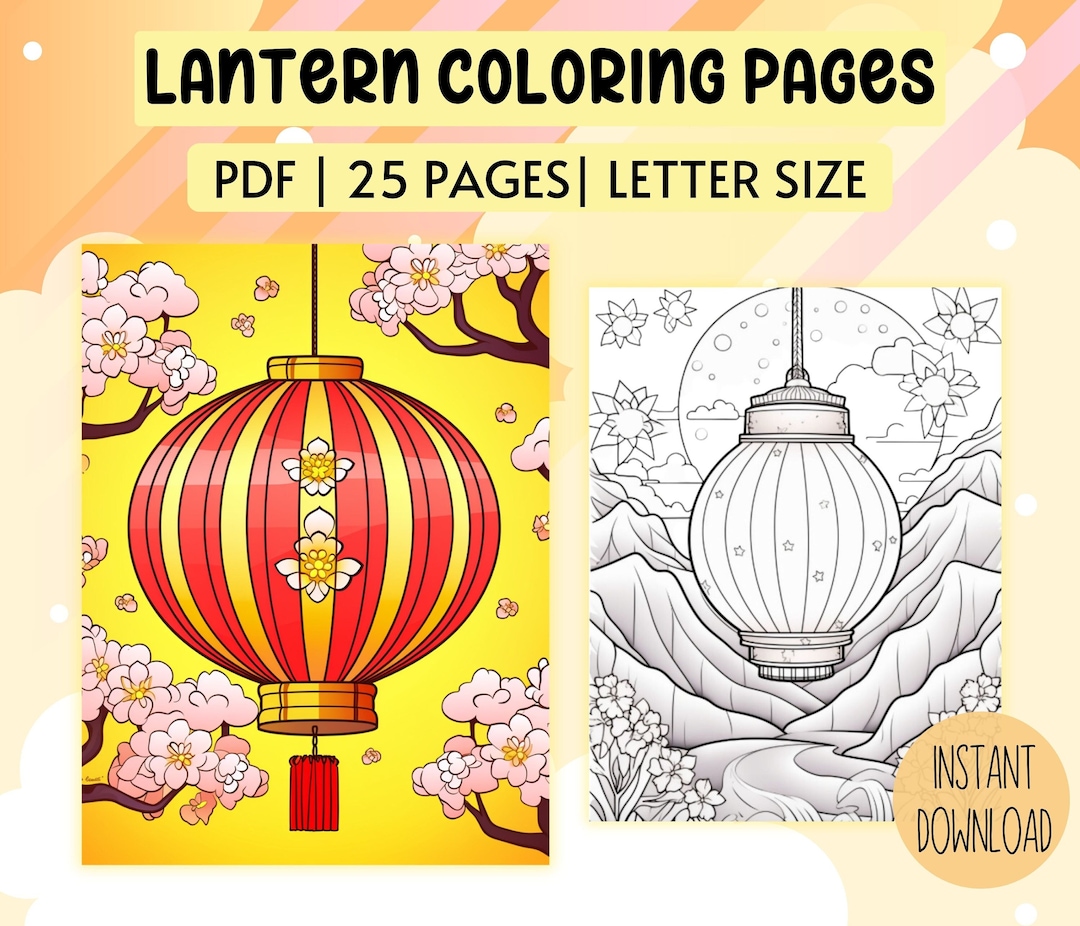 Lantern Coloring Pages, Coloring Sheets, Fun Coloring Prints, Exciting ...