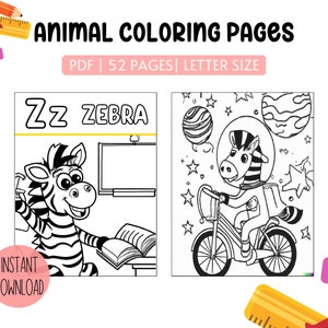 Animal Coloring Pages for Kids, Alphabet Coloring Pages, Coloring ...