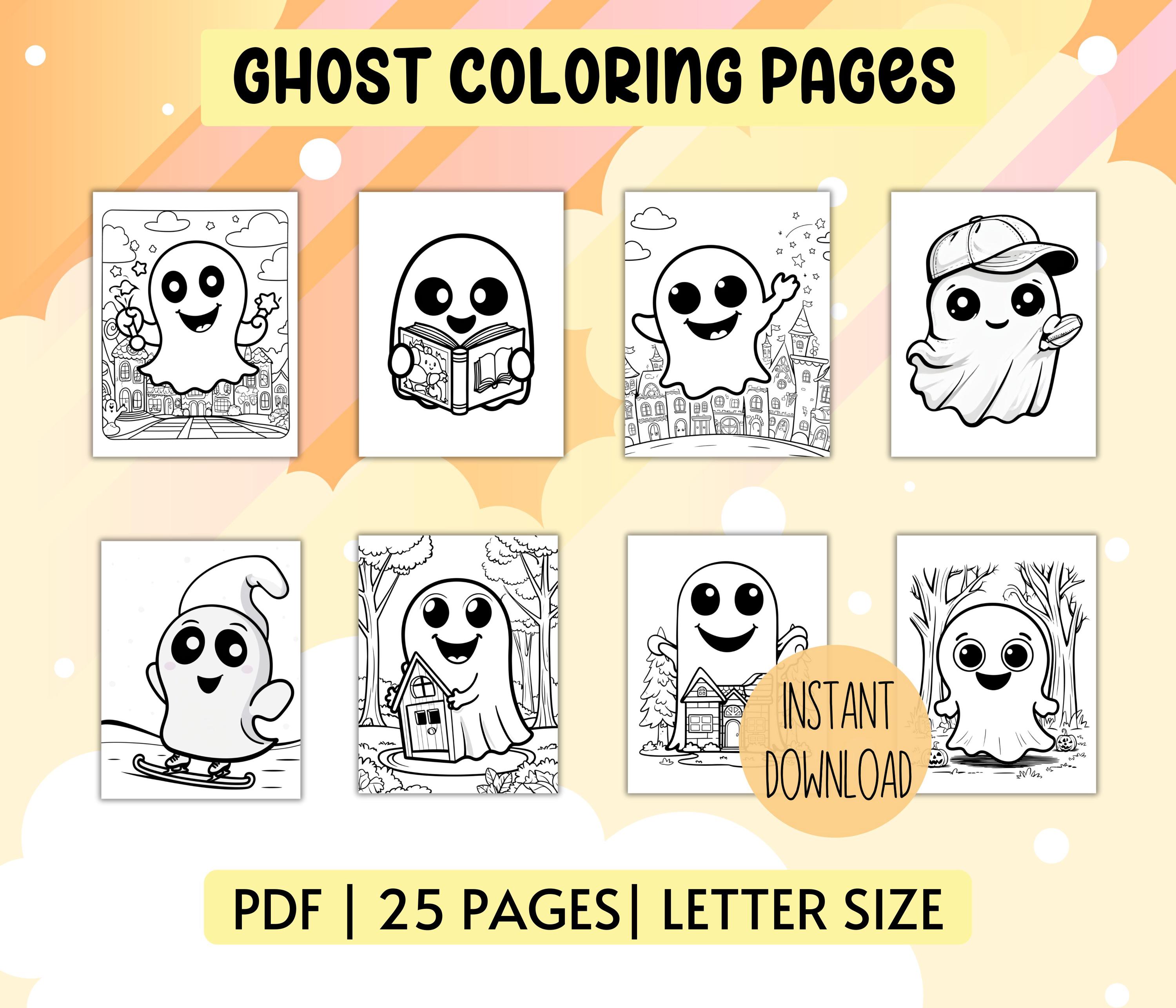 Ghost Coloring Pages, Ghost Coloring Sheet, Fun Coloring Prints ...