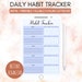 Daily Habit Tracker Digital, Habit Tracker Printable, Fillable PDF ...