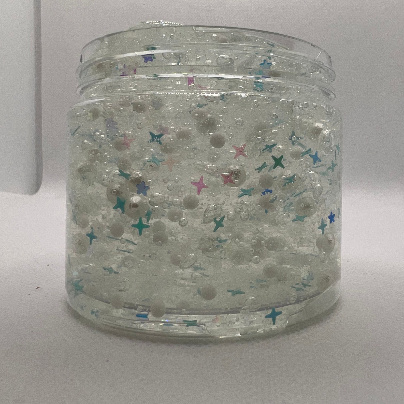 Winter Glitter Slime, Clear Slime With Pearls and Stars Glitters ...