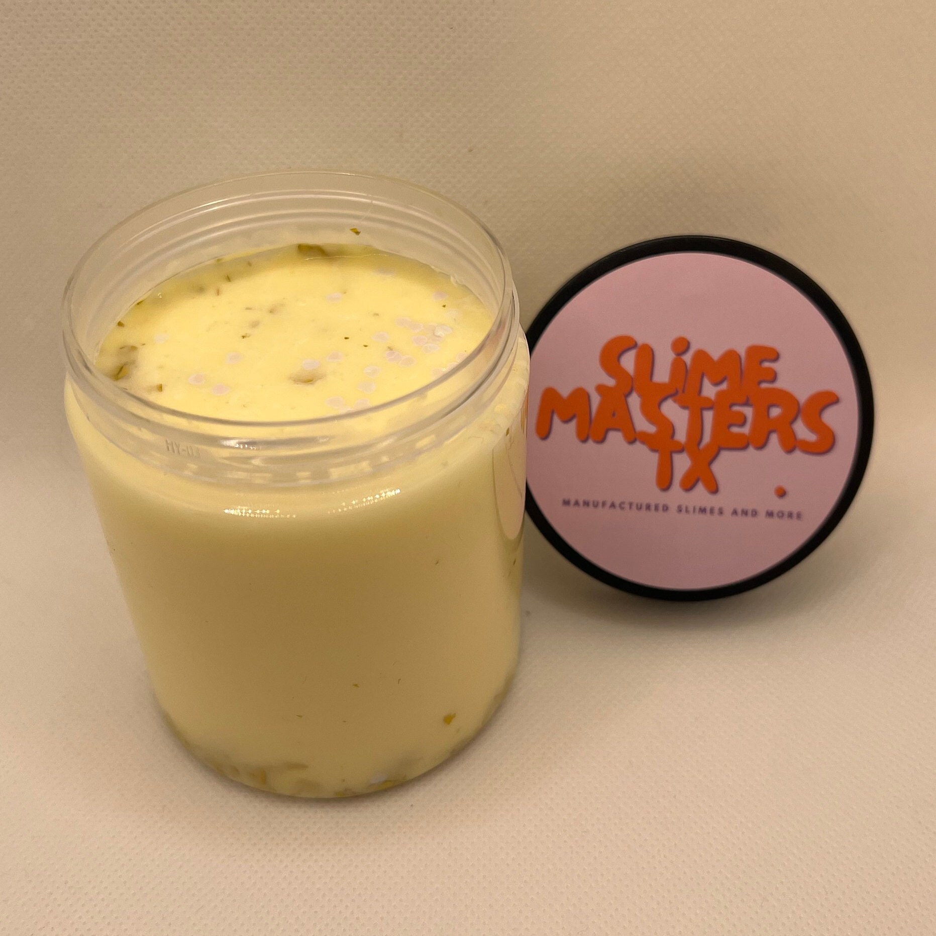 Handcrafted Banana Pudding Slime, Smooth Yellow With Golden Flakes, 8oz ...
