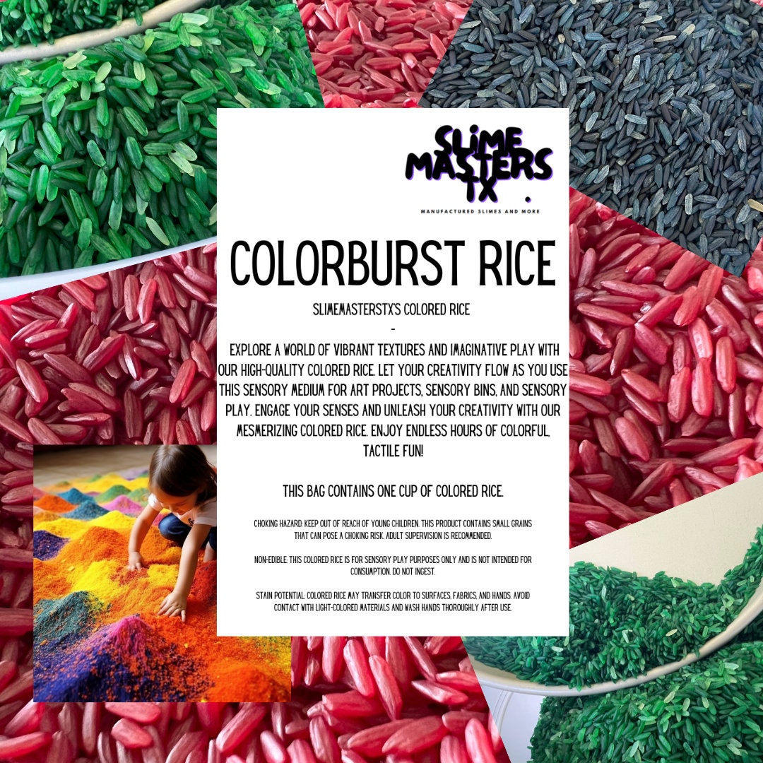 Colorburst Rice Sensory Bin Filler Gift for Kids Montessori Toddler ...