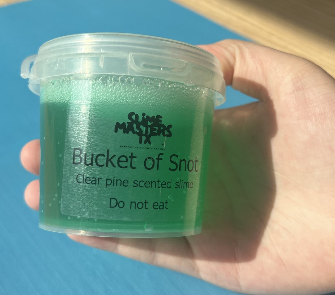 Bucket of Snot Slime, Clear Slime, Great Scent, Green Clear Slime ...