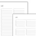 Blank Checklist Sheets - Printable and Fillable 8.5"x11" (letter) PDF ...