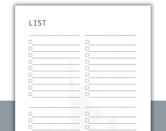 Blank Checklist Sheets - Printable and Fillable 8.5"x11" (letter) PDF ...