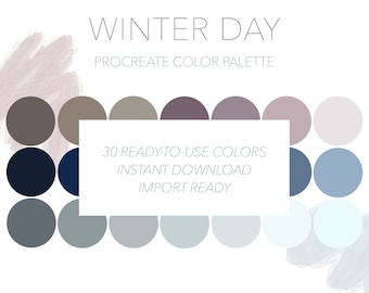 Winter Blue Procreate Color Palette - Etsy