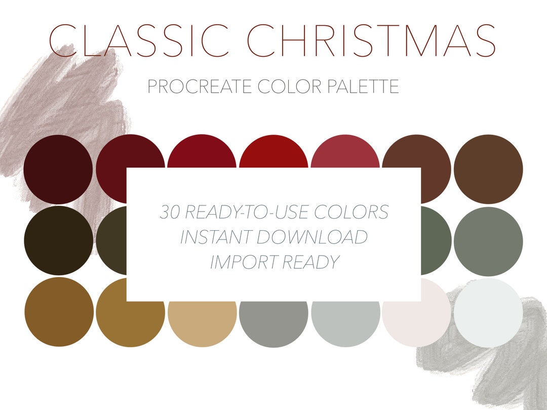 Classic Christmas - Procreate Color Palette - Etsy