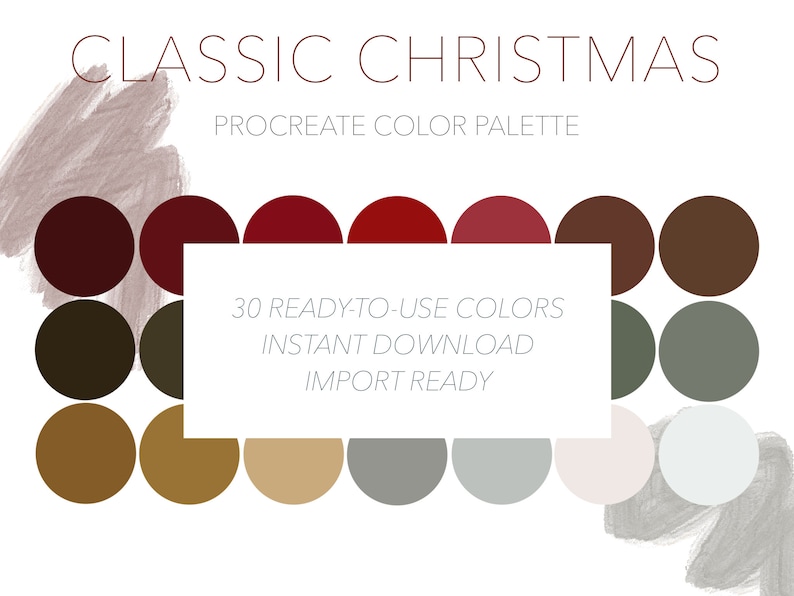 Classic Christmas - Procreate Color Palette - Etsy
