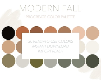 Fall Procreate Color Palette, 30 Swatches, for Ipad, Instant Download ...