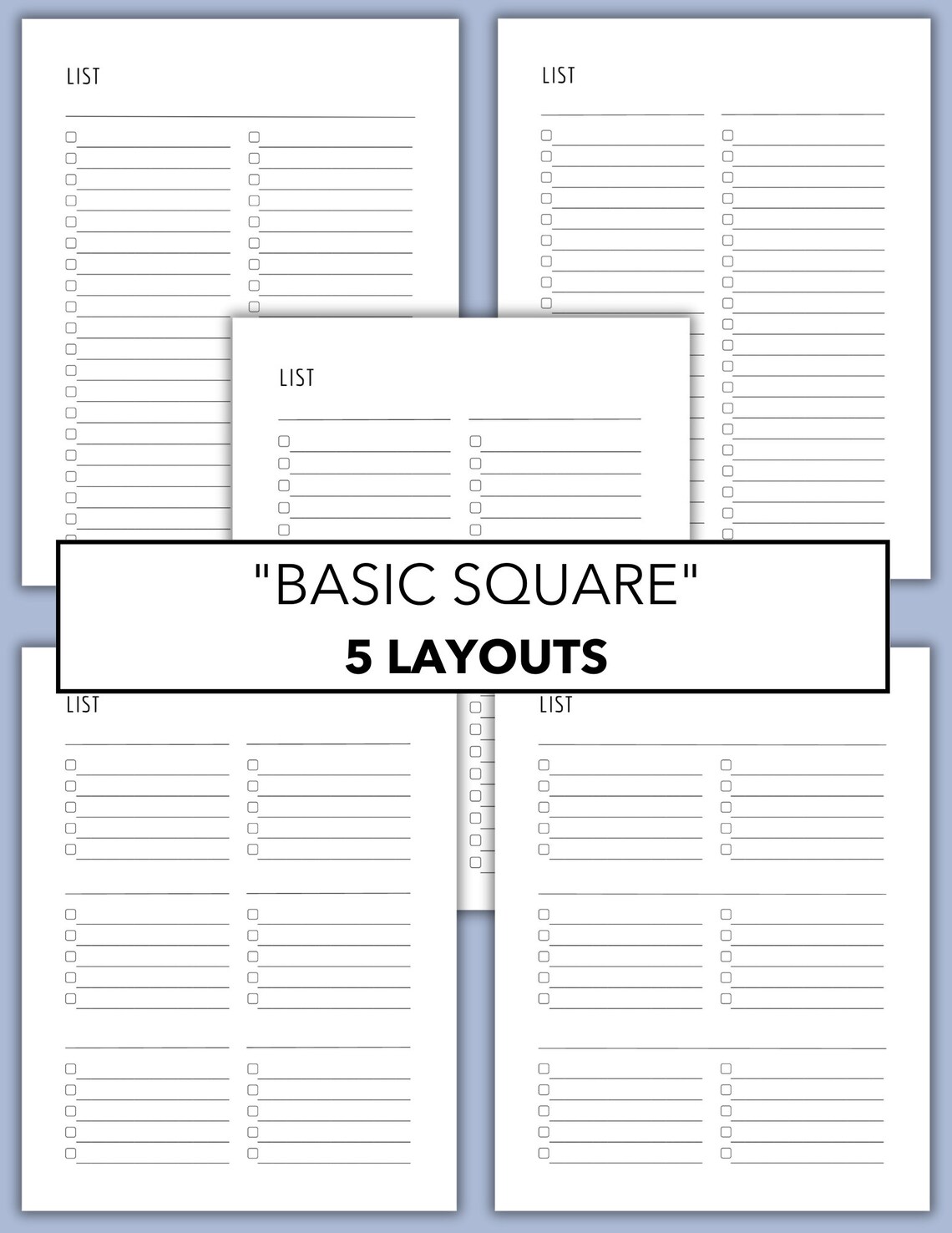 Blank Checklist Sheets - Printable and Fillable 8.5"x11" (letter) PDF ...