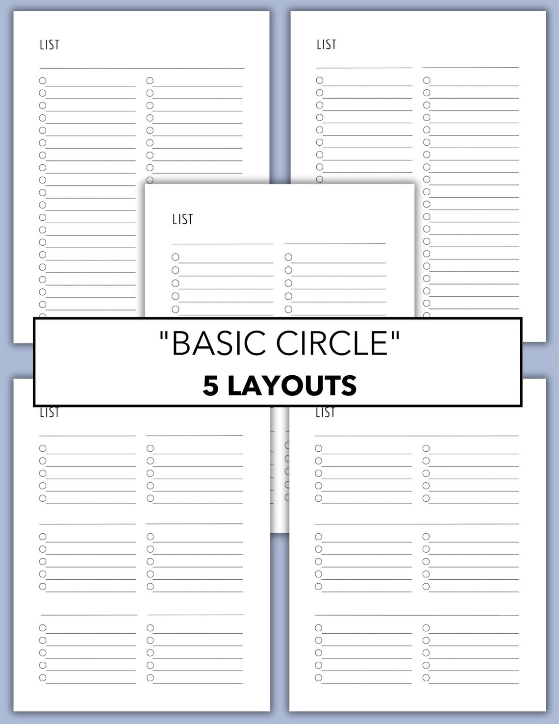 Blank Checklist Sheets - Printable and Fillable 8.5"x11" (letter) PDF ...