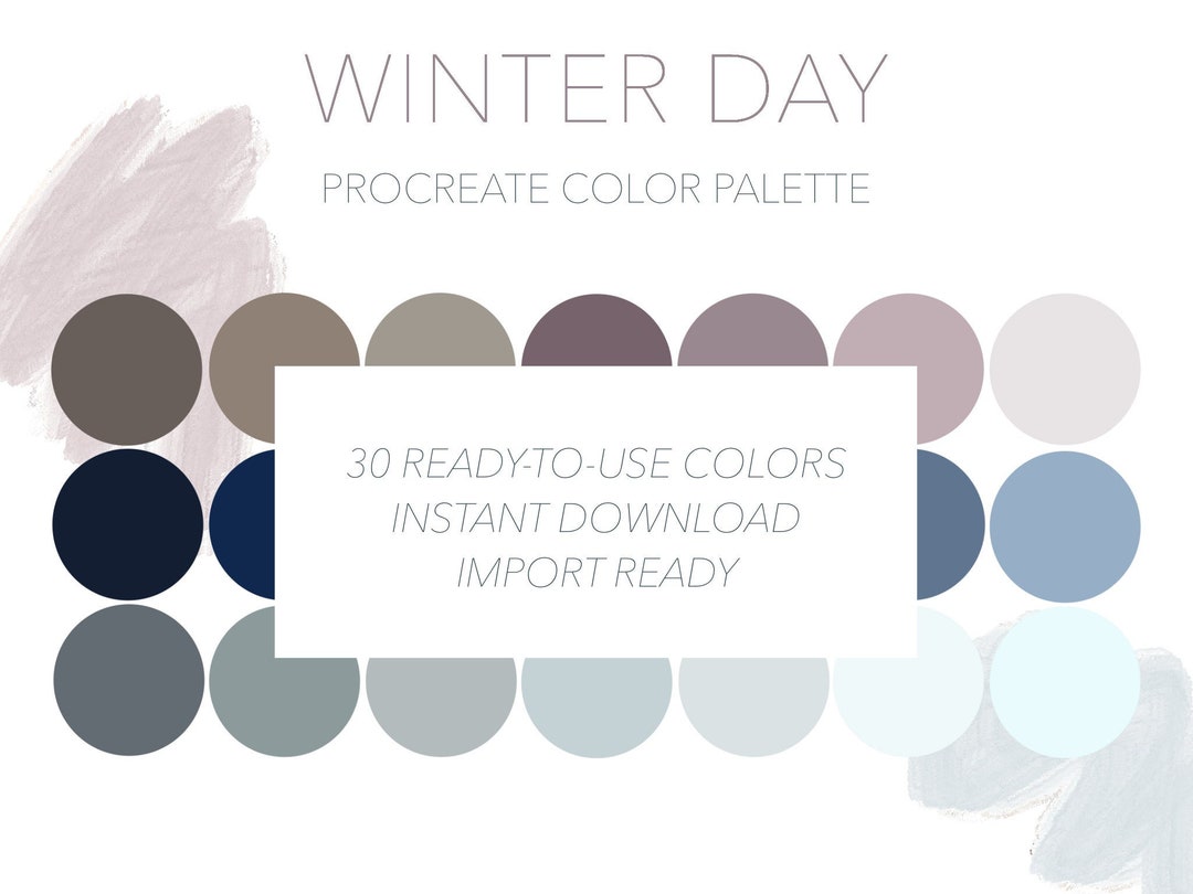 Winter Day - Procreate Color Palette - Etsy