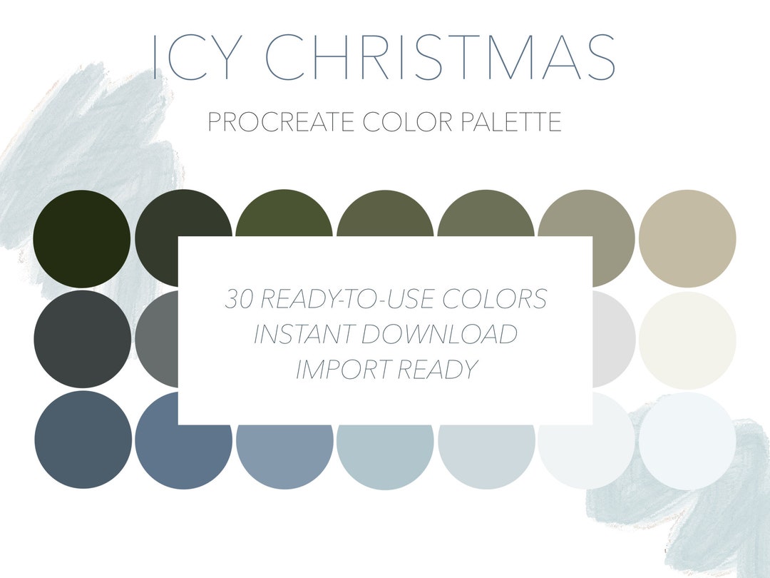 Icy Christmas - Procreate Color Palette - Etsy