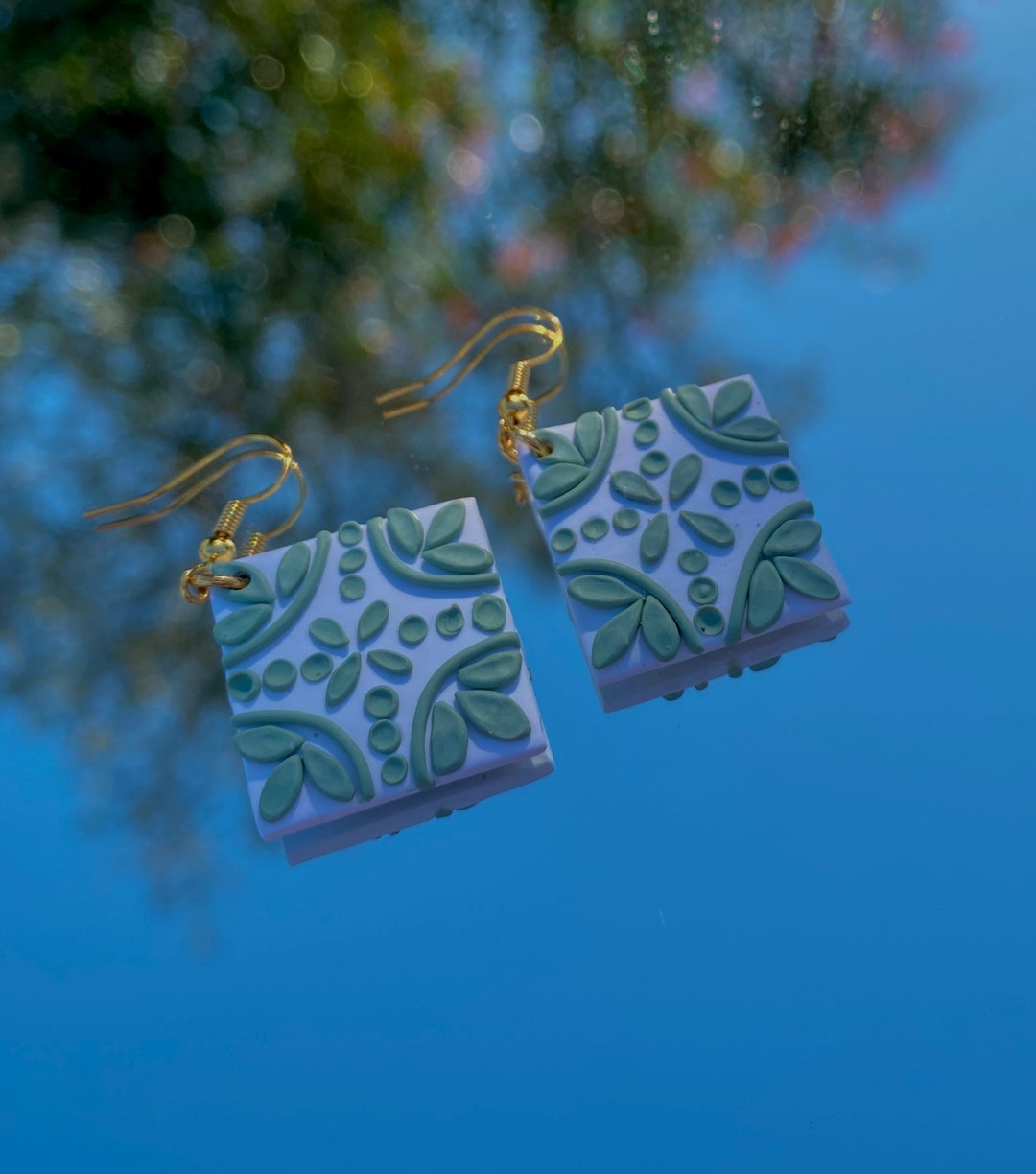 ALO talavera Tiles Spanish Tiles Polymer Clay Earrings Gifts for Her ...