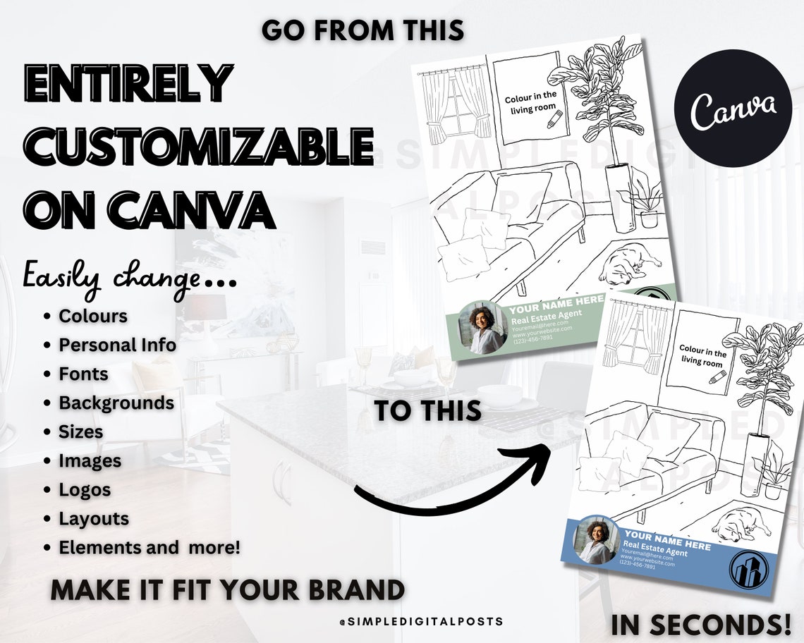 Open House Kids Activity Pages: Real Estate Marketing (canva Editable ...