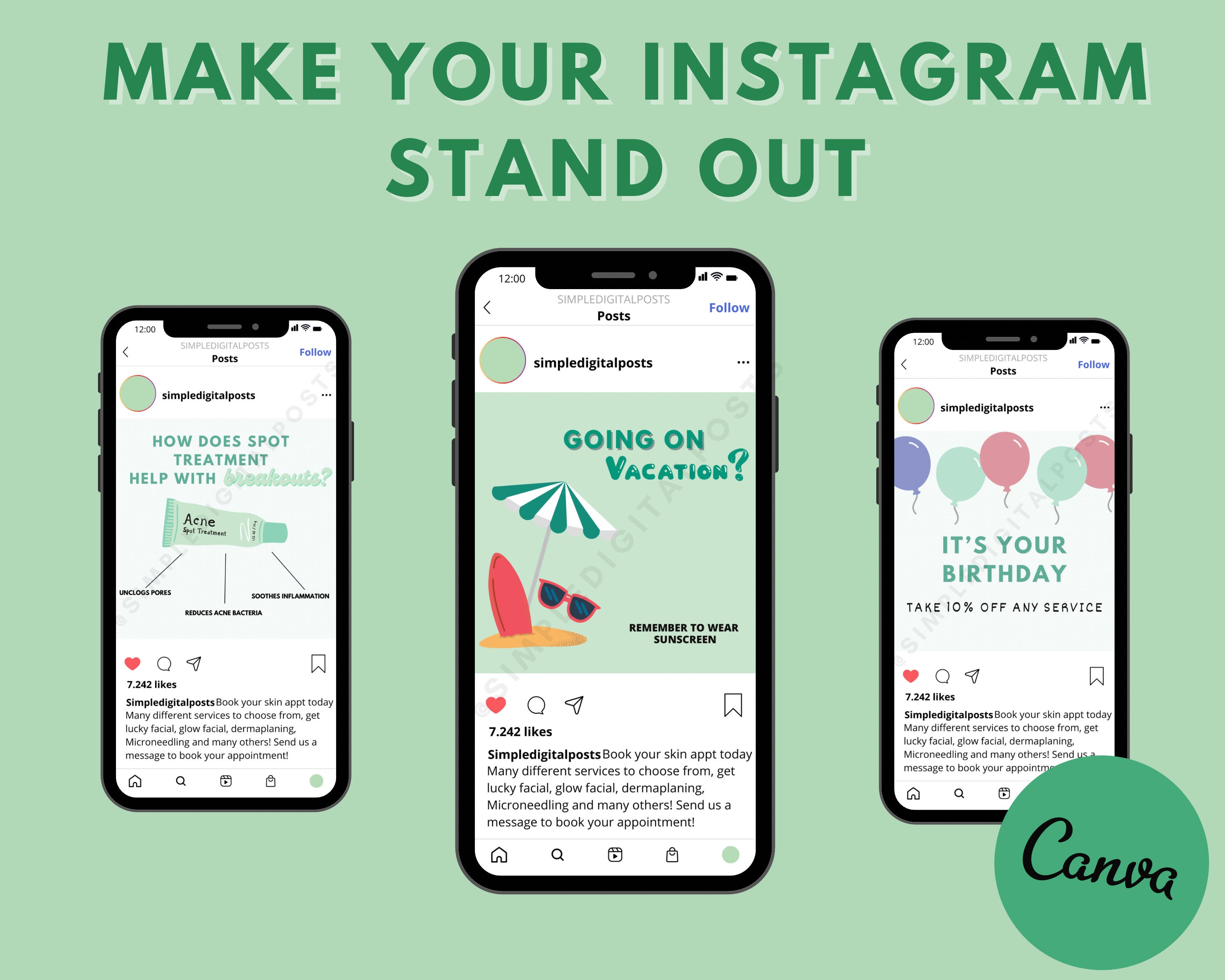 60 ESTHETICIAN INSTAGRAM POSTS Skincare Instagram Templates - Etsy