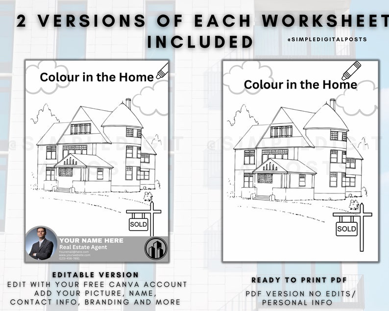 10 OPEN HOUSE KIDS Activities Real Estate Agents Real - Etsy