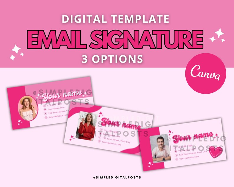 Editable Email Signature Template: Customizable Business Design ...