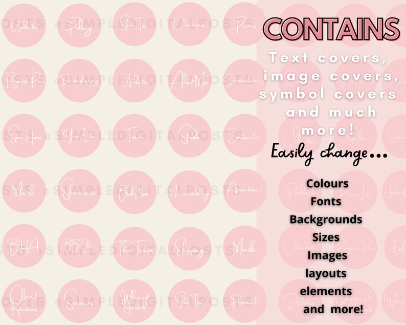 125 SKINCARE HIGHLIGHT COVERS | Esthetician Instagram Highlight Icons ...