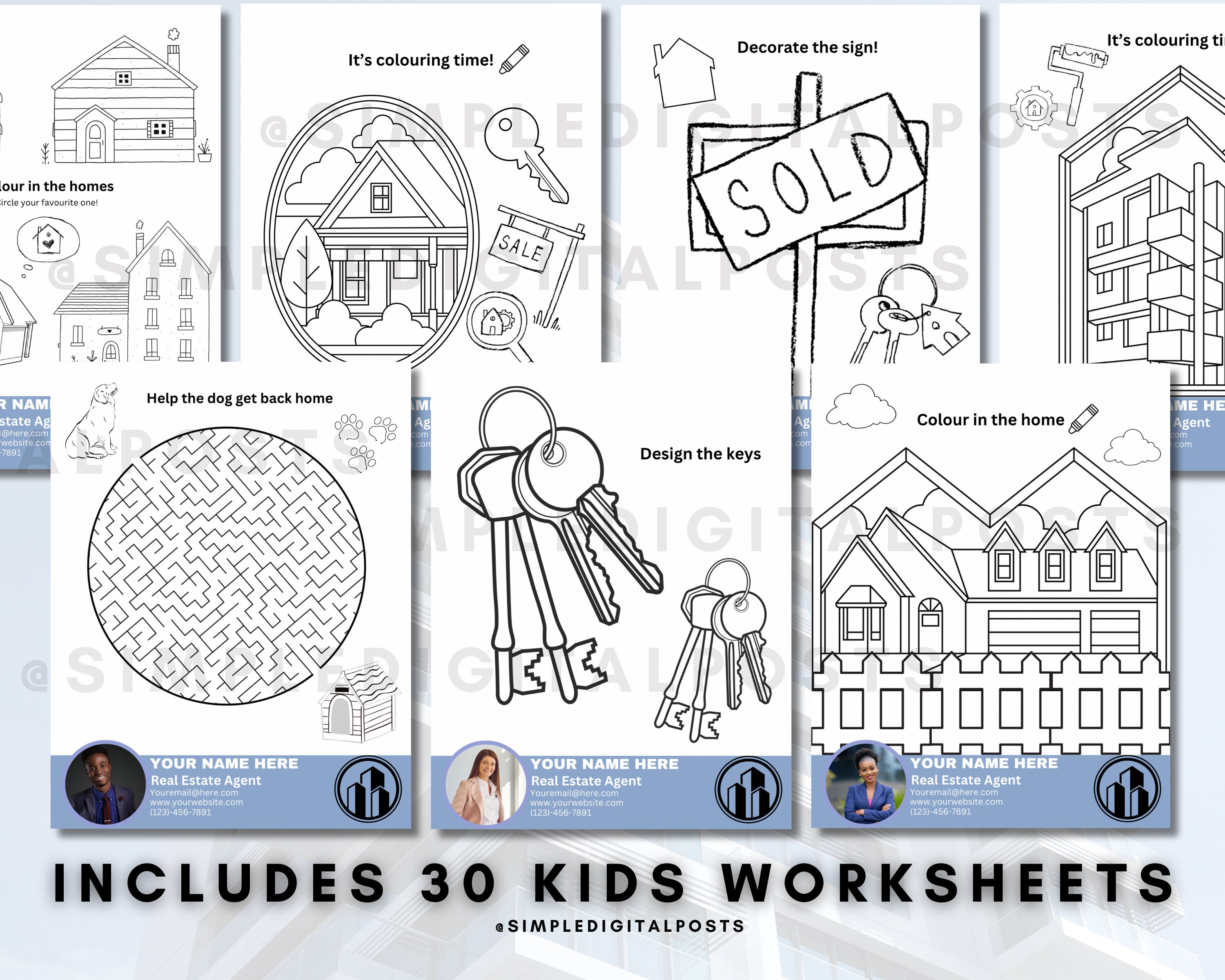 Open House Kids Activity Pack: Real Estate Agent Marketing (canva ...
