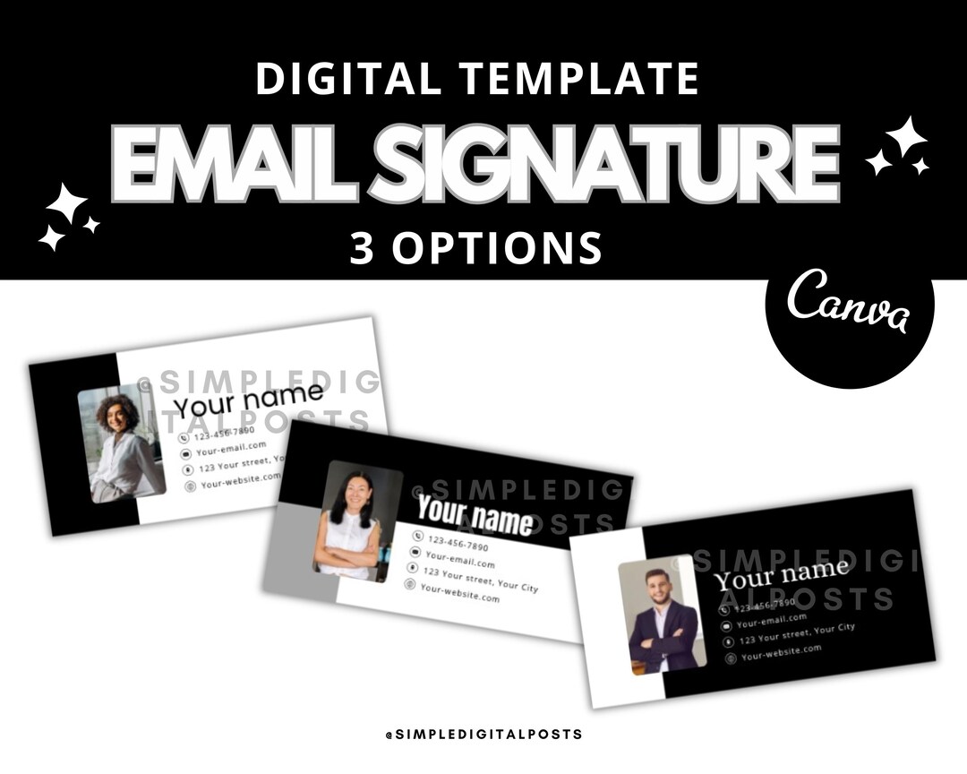 EMAIL SIGNATURE TEMPLATE | Editable Email Signature | Customizable ...