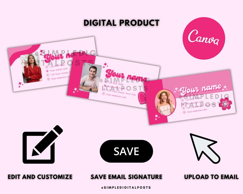 Editable Email Signature Template: Customizable Business Design ...