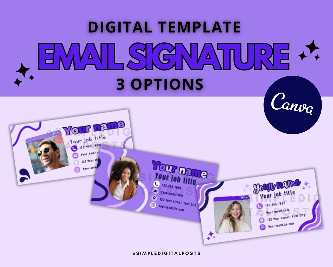 EMAIL SIGNATURE TEMPLATE | Editable Email Signature | Customizable ...