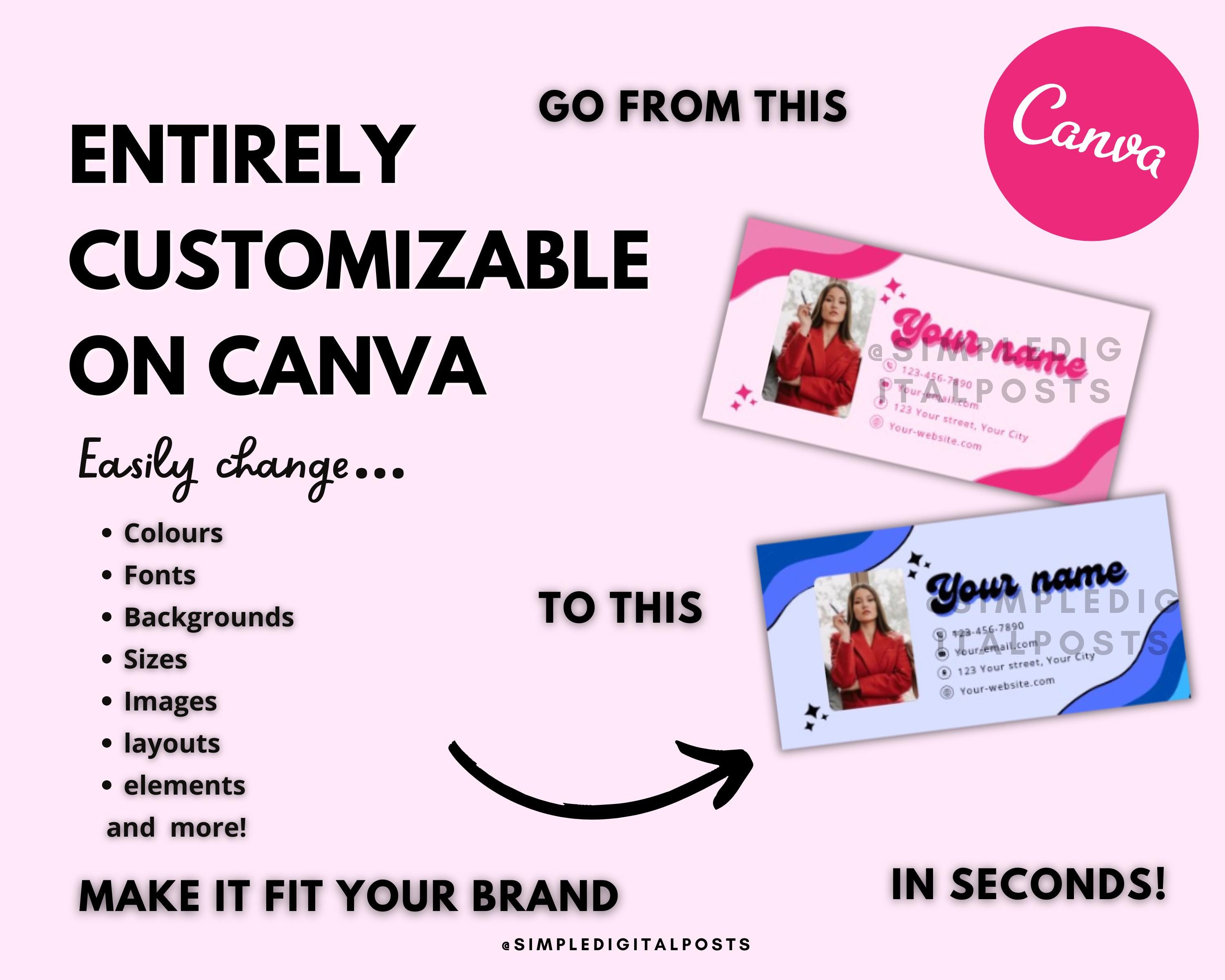 Editable Email Signature Template: Customizable Business Design ...