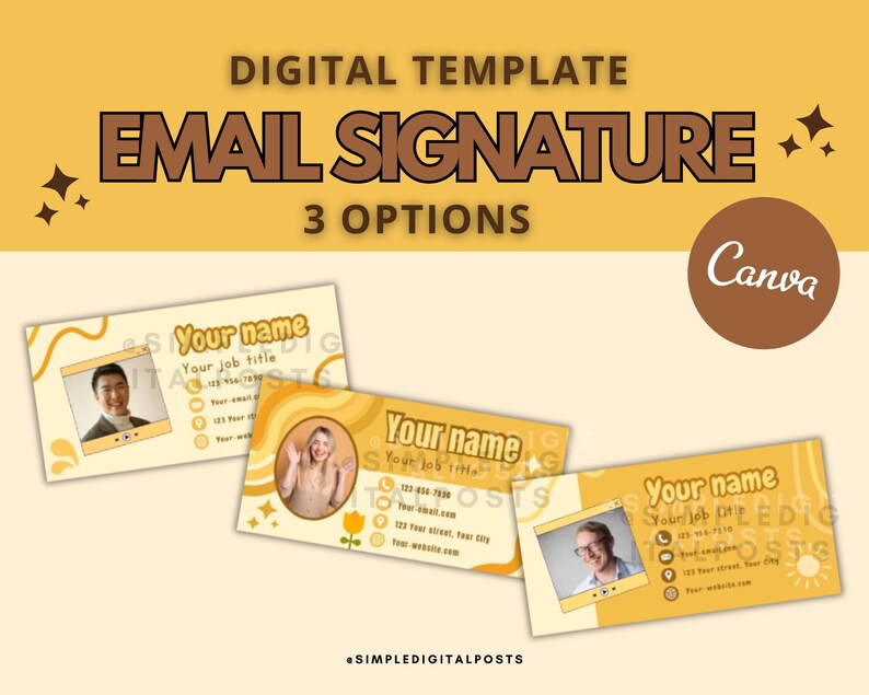 Editable Email Signature Template: Canva Design (digital Download) - Etsy