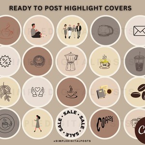50 COFFEE SHOP HIGHLIGHT Covers | Instagram Highlight Covers ...